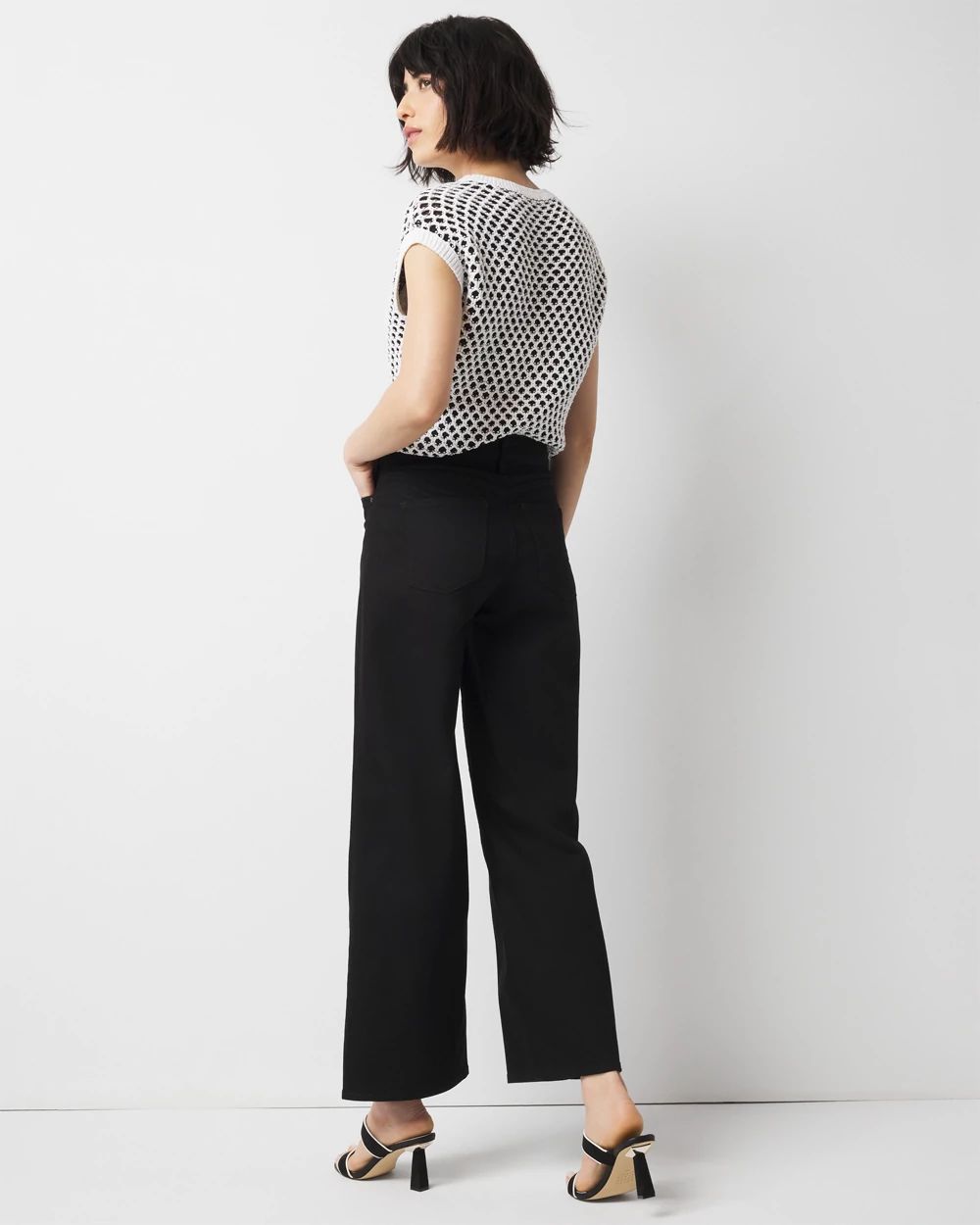 High-Rise Wide Leg Cropped Jean | White House Black Market