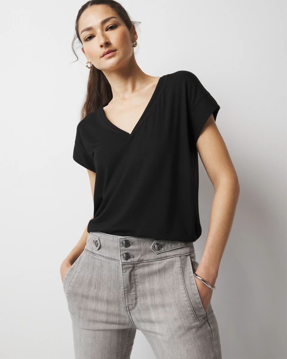 Short Sleeve Power Tee | White House Black Market