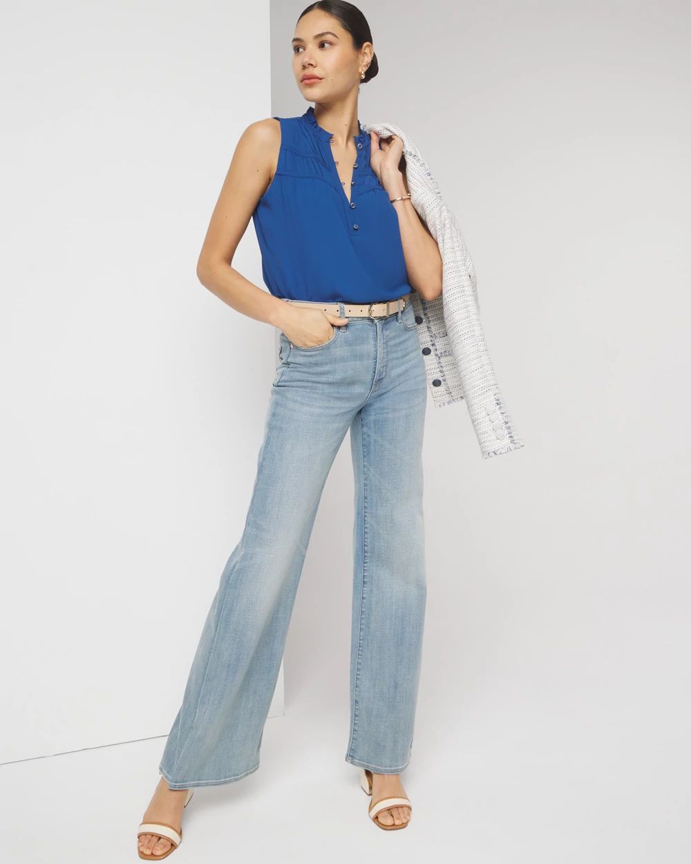 Braided Crepe Shell | White House Black Market