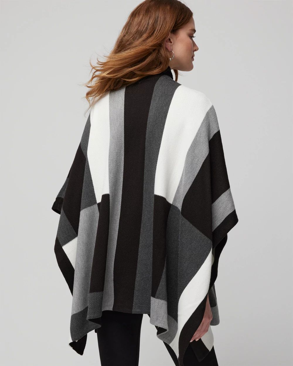 Sweater Colorblock Ruana | White House Black Market