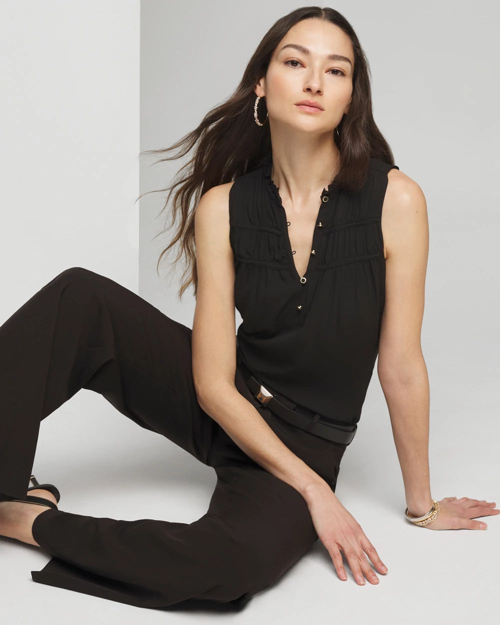 Braided Crepe Shell | White House Black Market