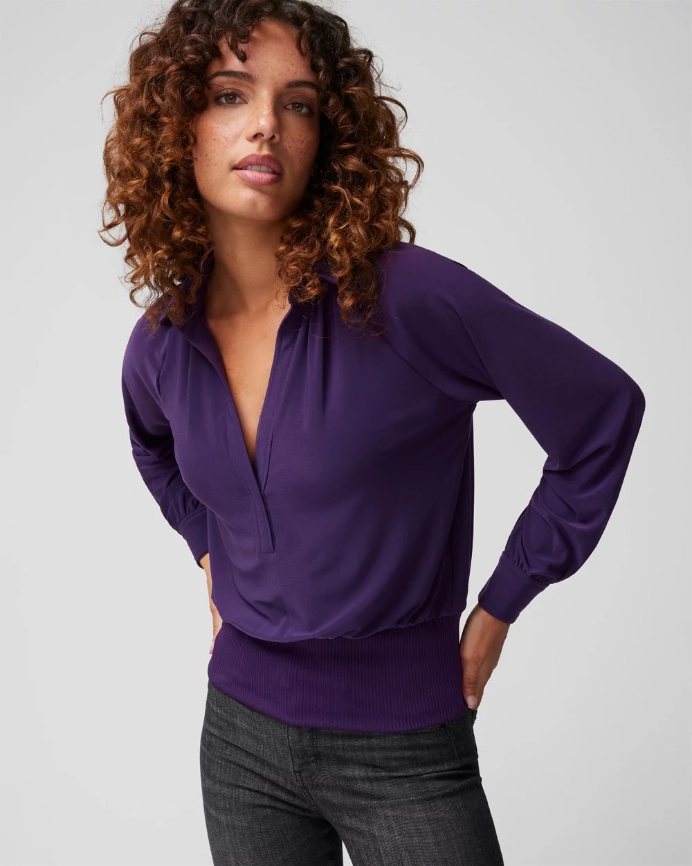 Banded Bottom Shirt | White House Black Market