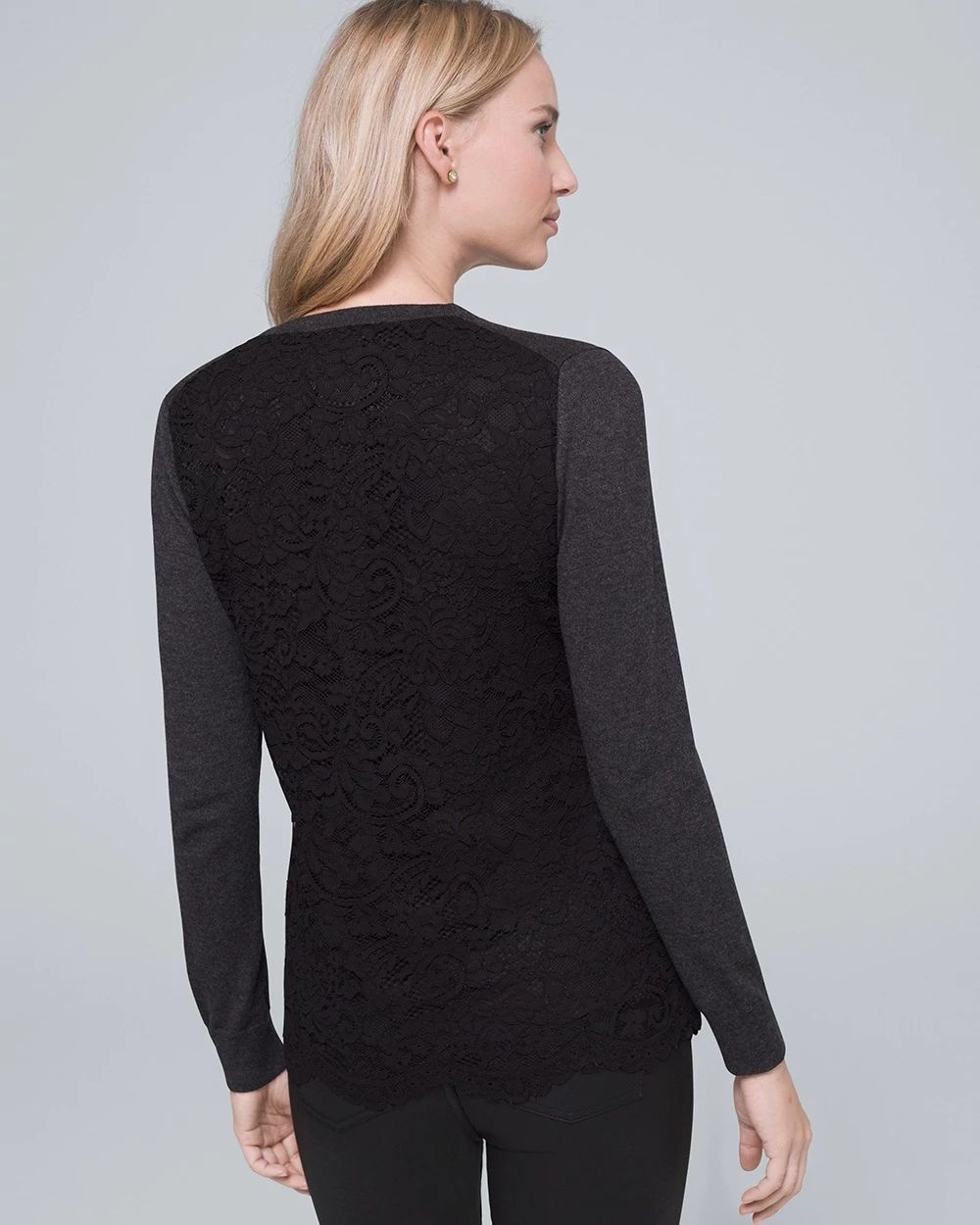 Lace-Back Cardigan | White House Black Market