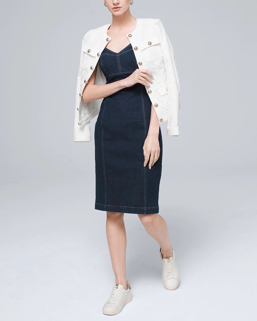 Petite Denim Sheath Dress | White House Black Market