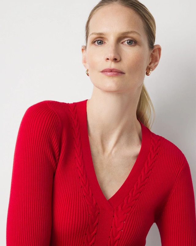 Rib Knit Pullover Sweater | White House Black Market