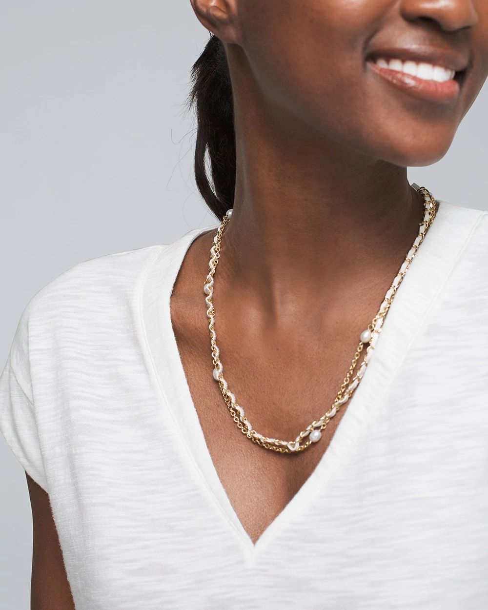 The WHBM Convertible Mask Necklace | White House Black Market