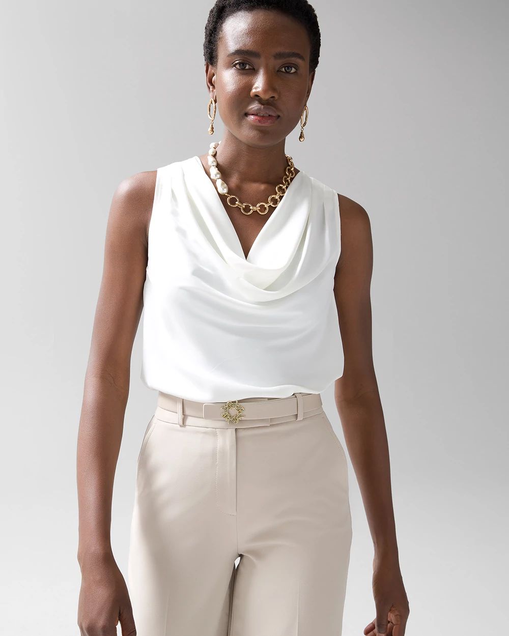 Cowl Neck Shell | White House Black Market