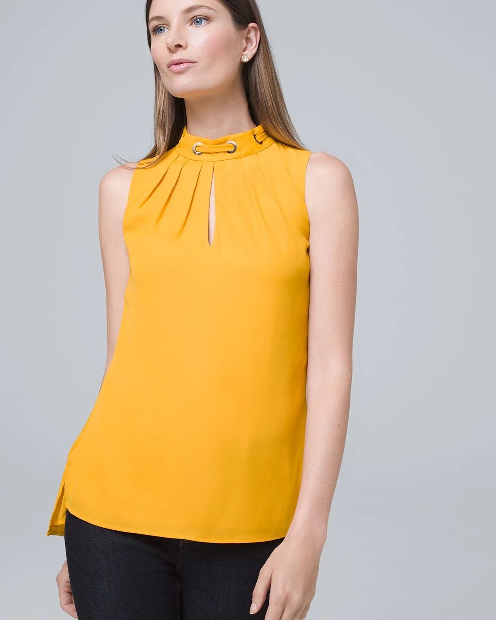 Grommet-Trim Shell | White House Black Market