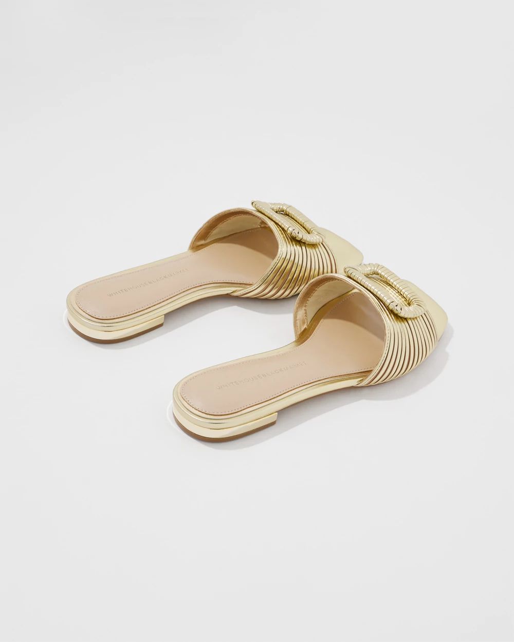 Gold Strappy Slide | White House Black Market