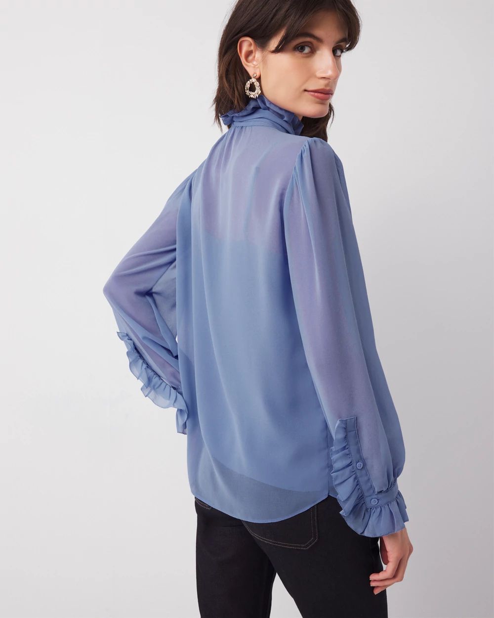 Chiffon Ruffle Blouse | White House Black Market