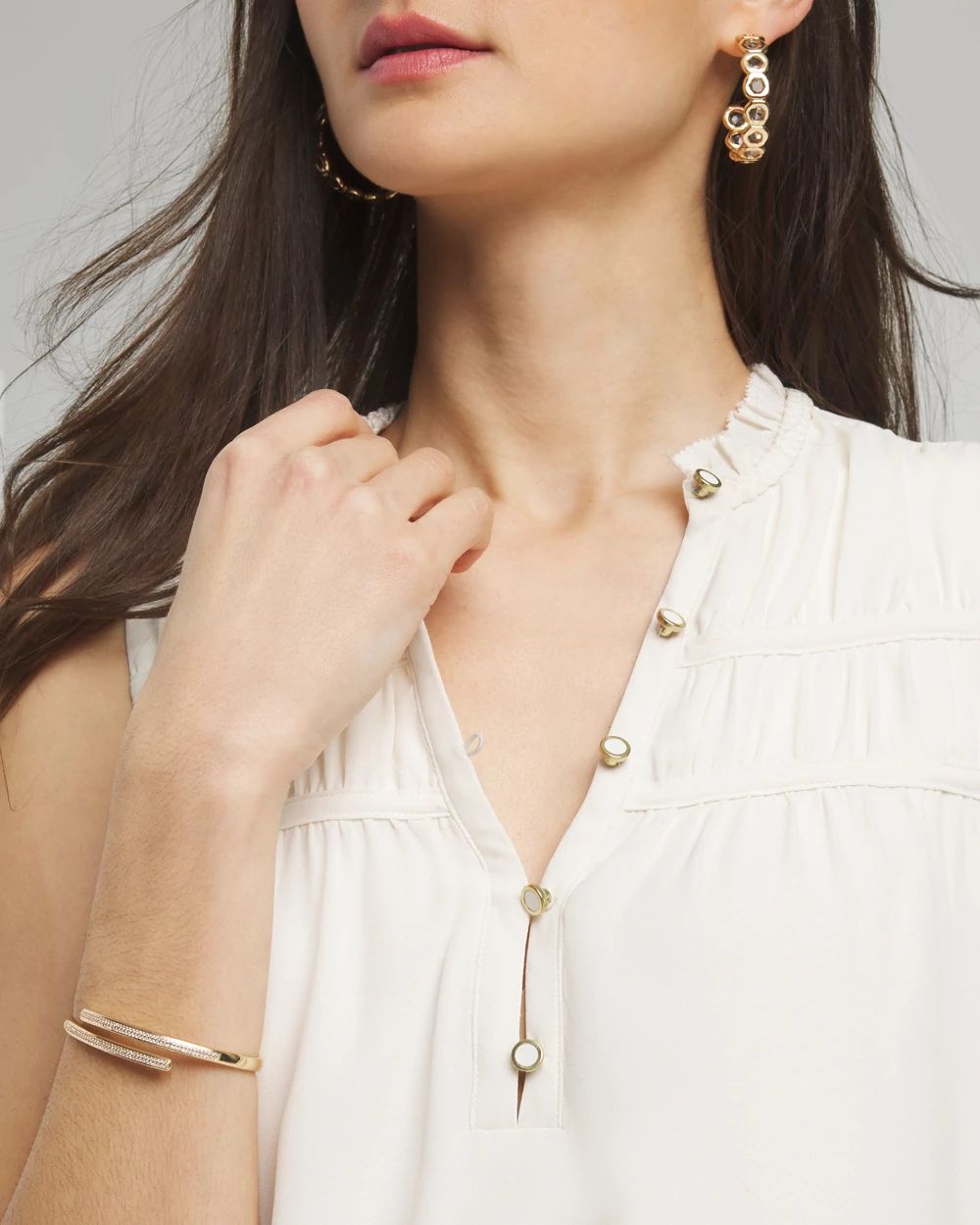 Braided Crepe Shell | White House Black Market