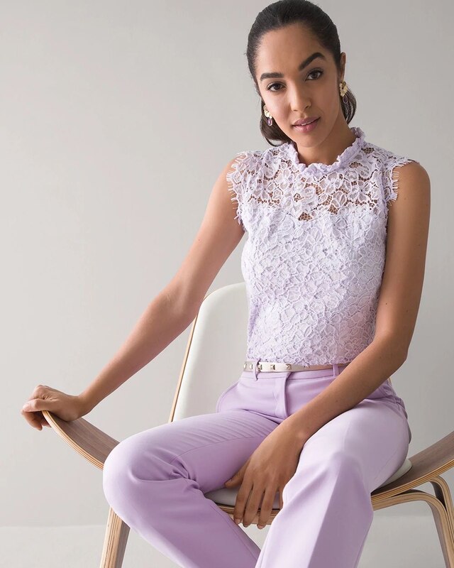 Sleeveless Lace Top | White House Black Market
