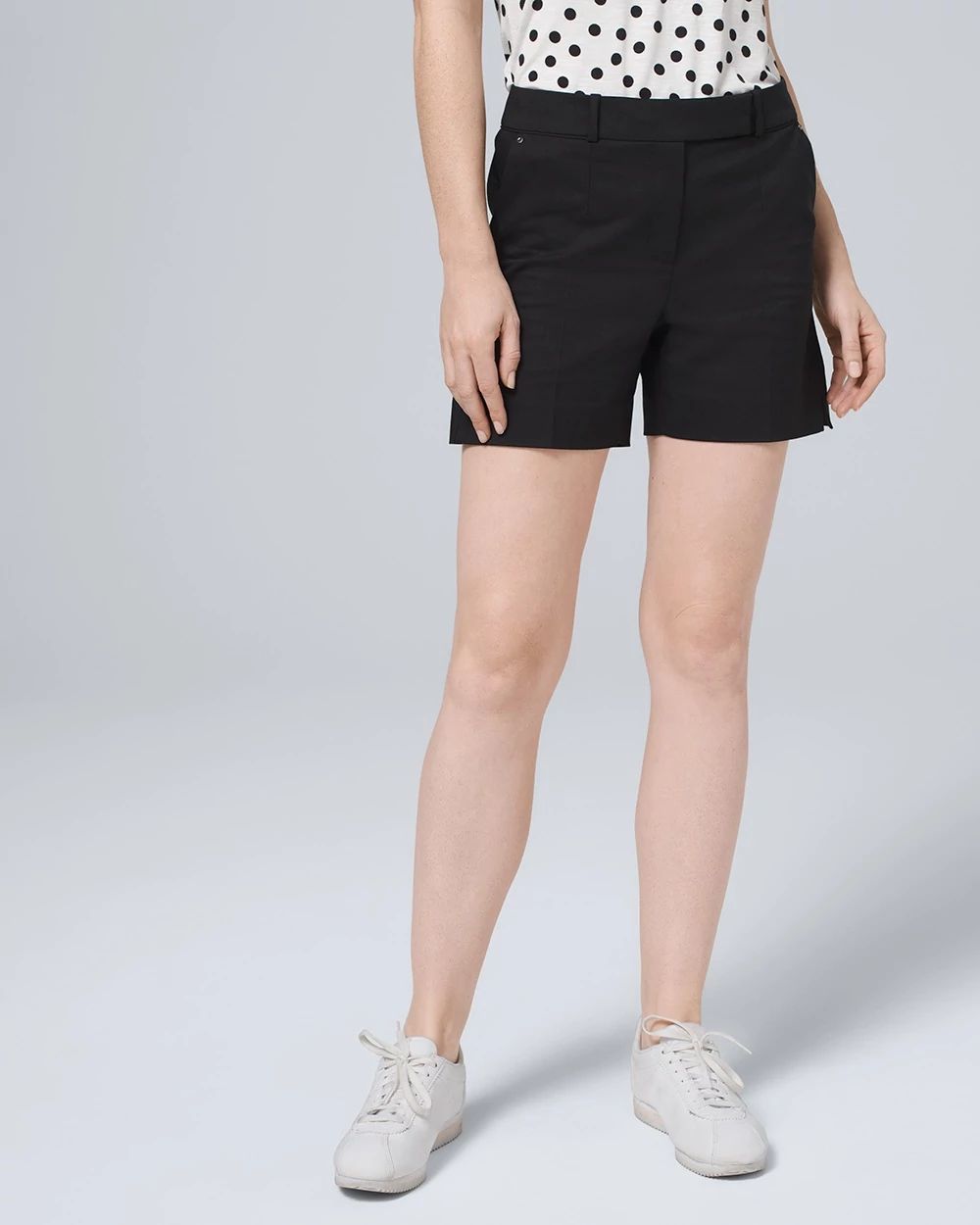 Smooth Stretch Mid-Rise 5-Inch Shorts | White House Black Market