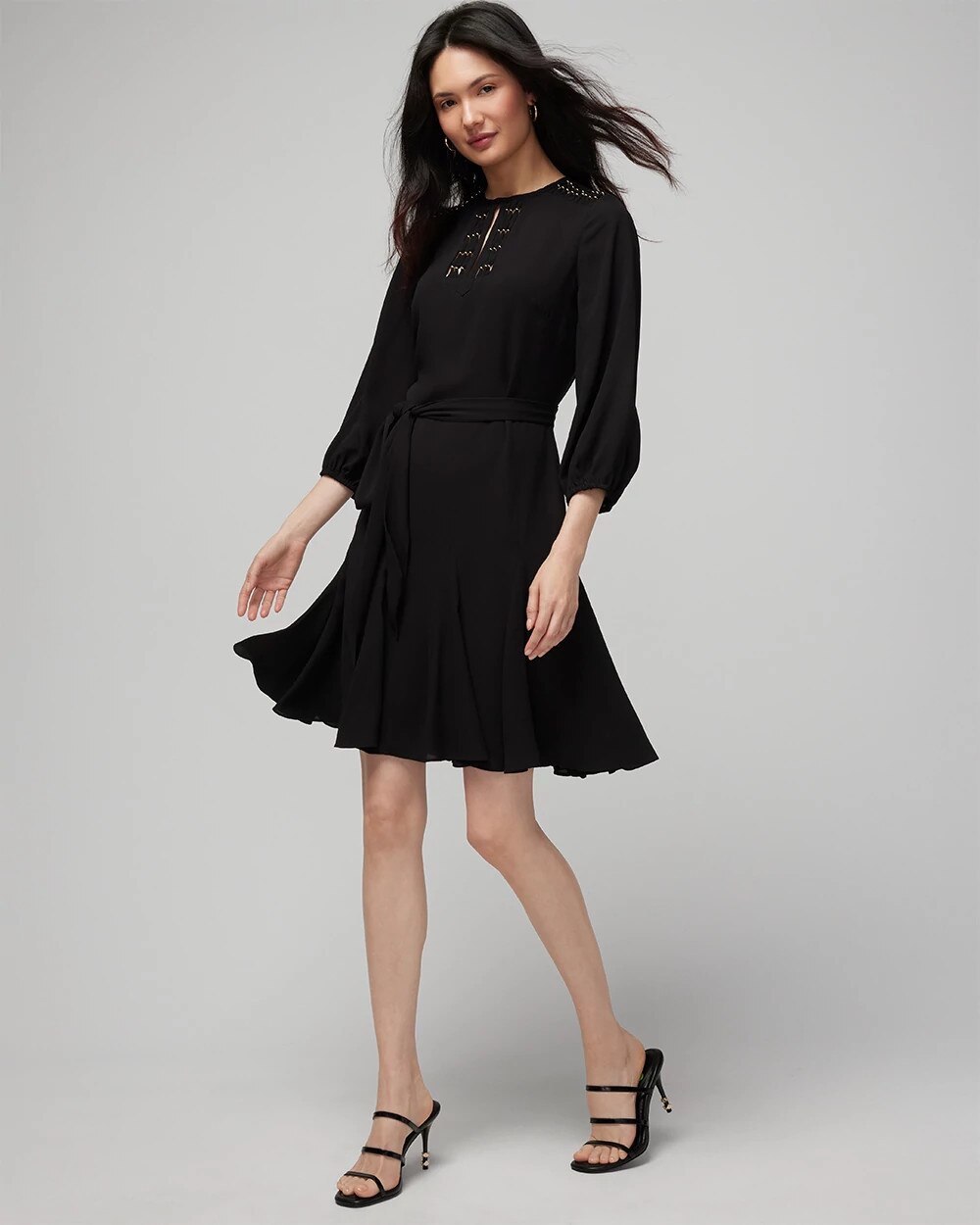 Beaded Godet Dress | White House Black Market