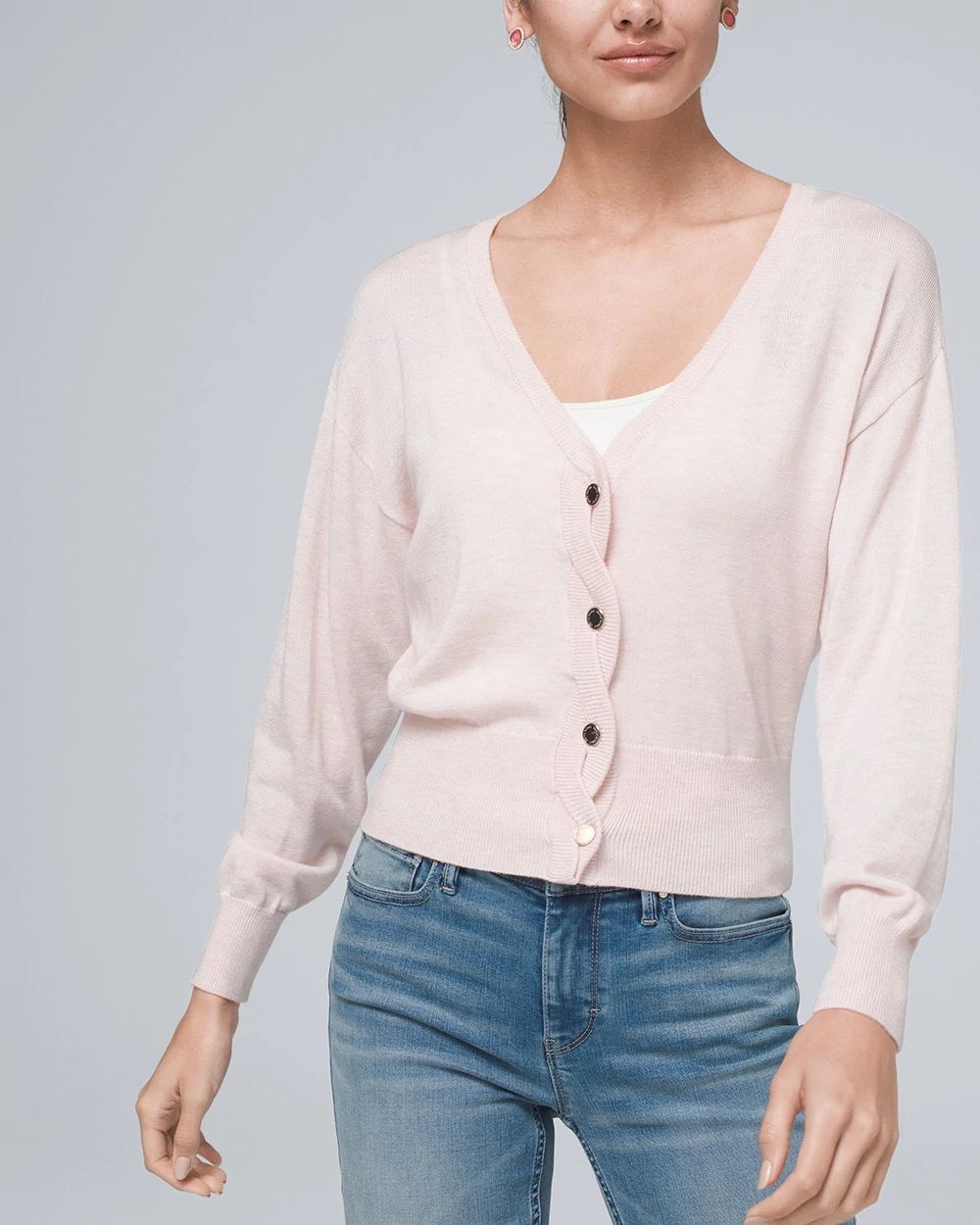 Cable Placket Relaxed Cardigan | White House Black Market