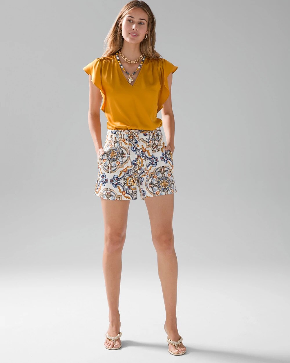 High-Rise Pleated Shorts | White House Black Market