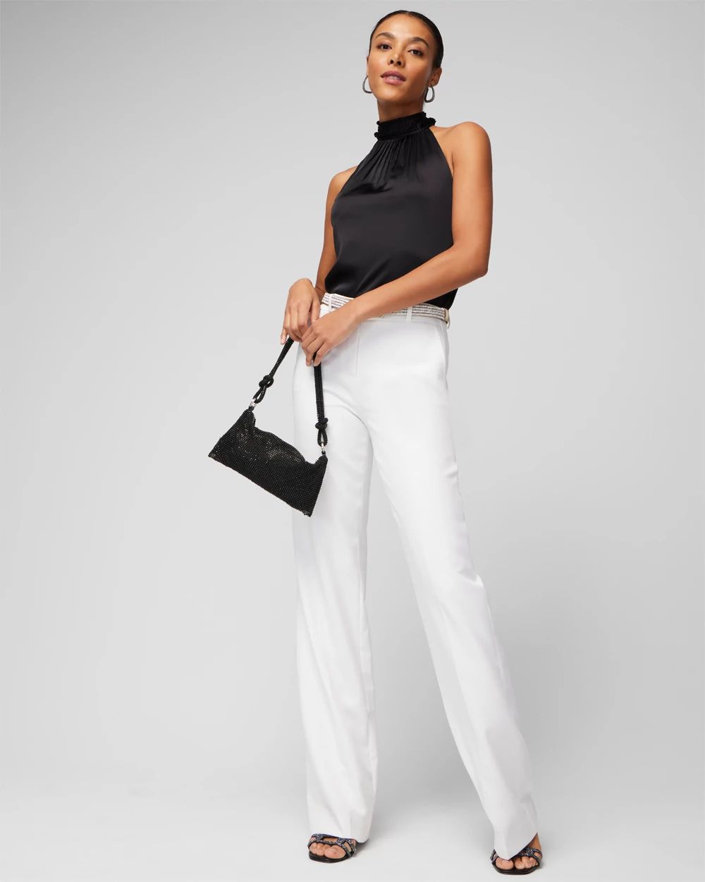 Halter Pleated Shell | White House Black Market