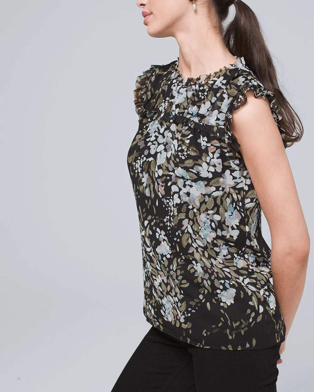 Ruffle Shell Top | White House Black Market