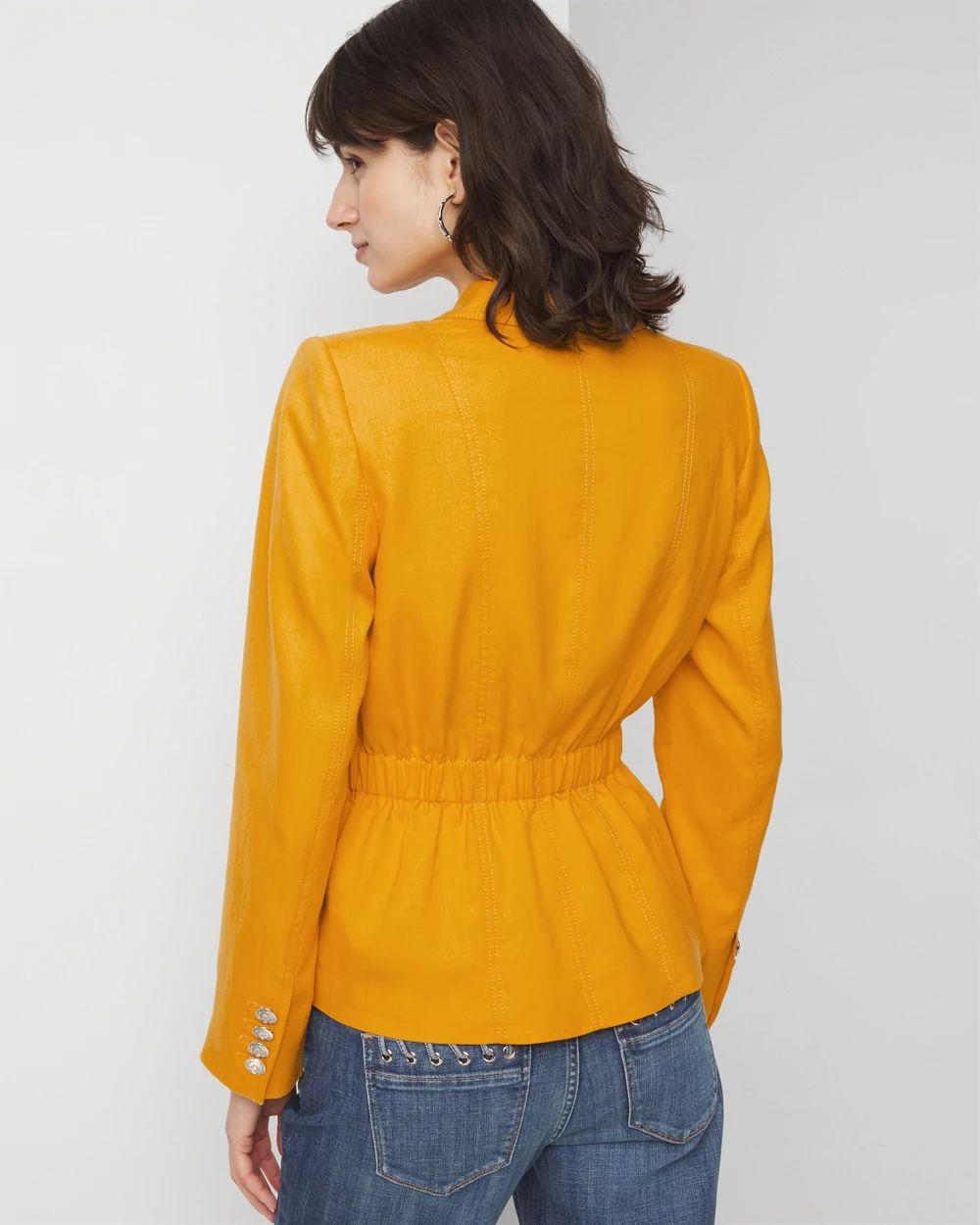 Ruched Twill Jacket | White House Black Market