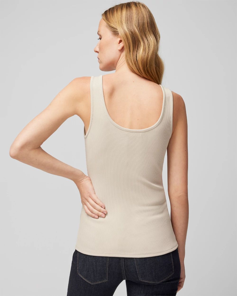WHBM® FORME Rib Scoop Tank | White House Black Market