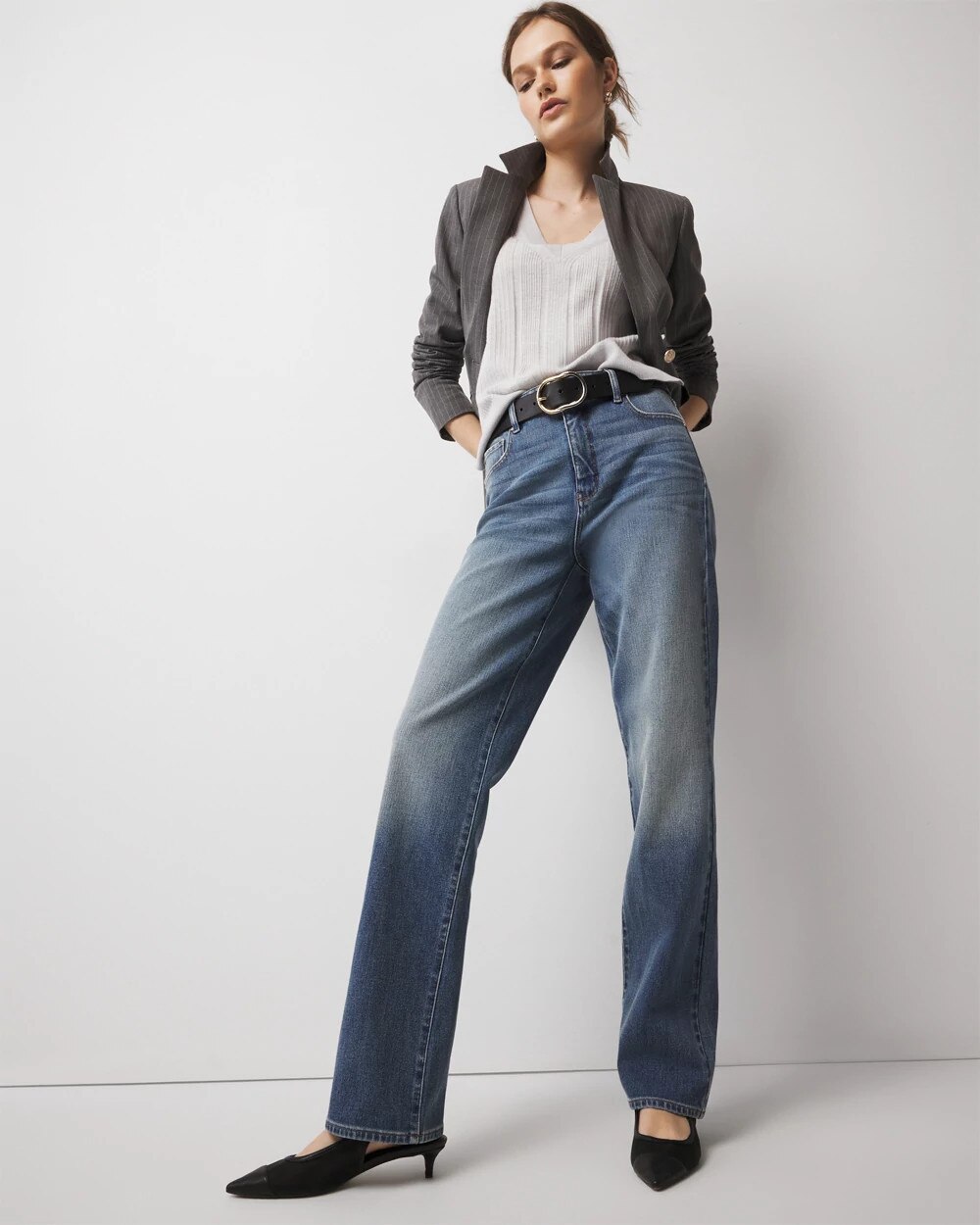 Extra High-Rise Relaxed Straight Jeans | White House Black Market