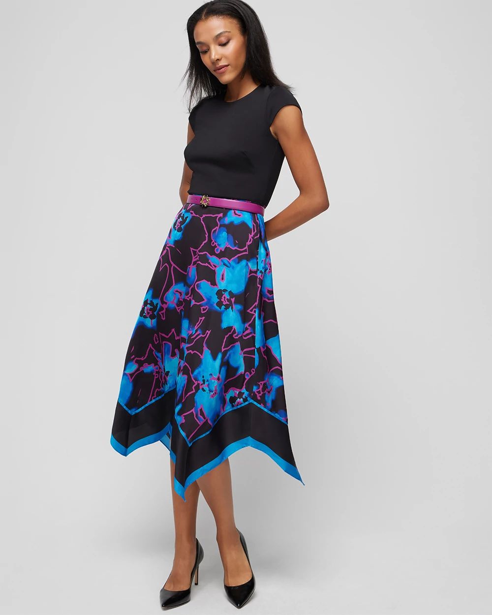 Handkerchief-Hem Midi Dress | White House Black Market