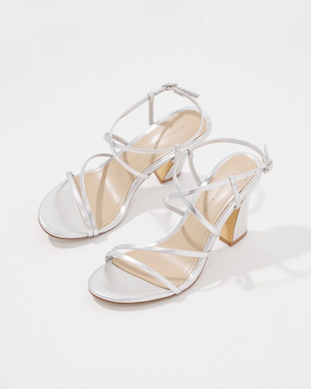 Silver Strappy Sandal | White House Black Market