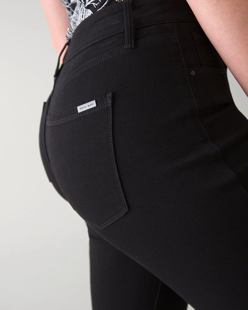 High-Rise Sculpt Black Slim Jeans | White House Black Market