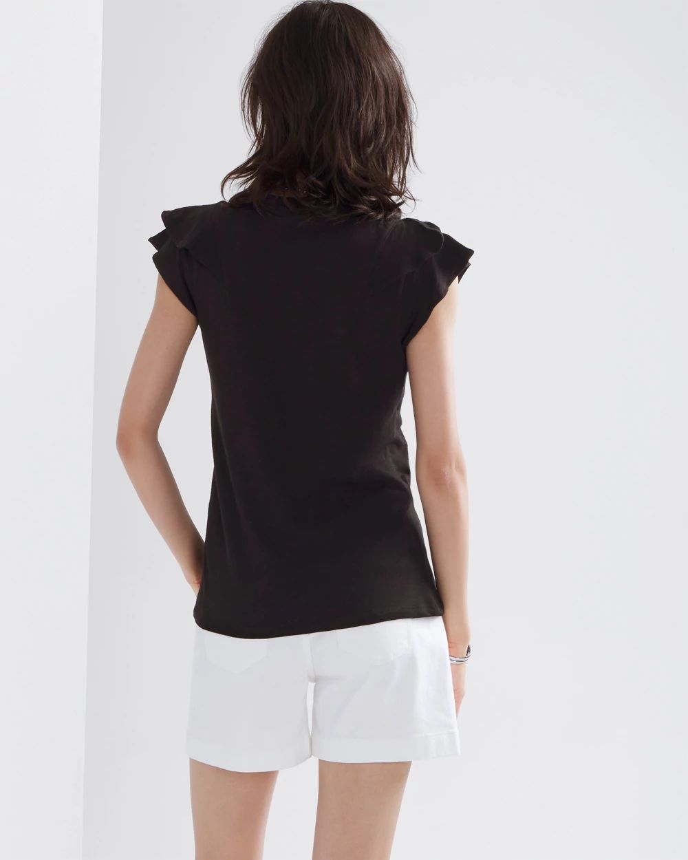 Ruffle Sleeve Tee | White House Black Market