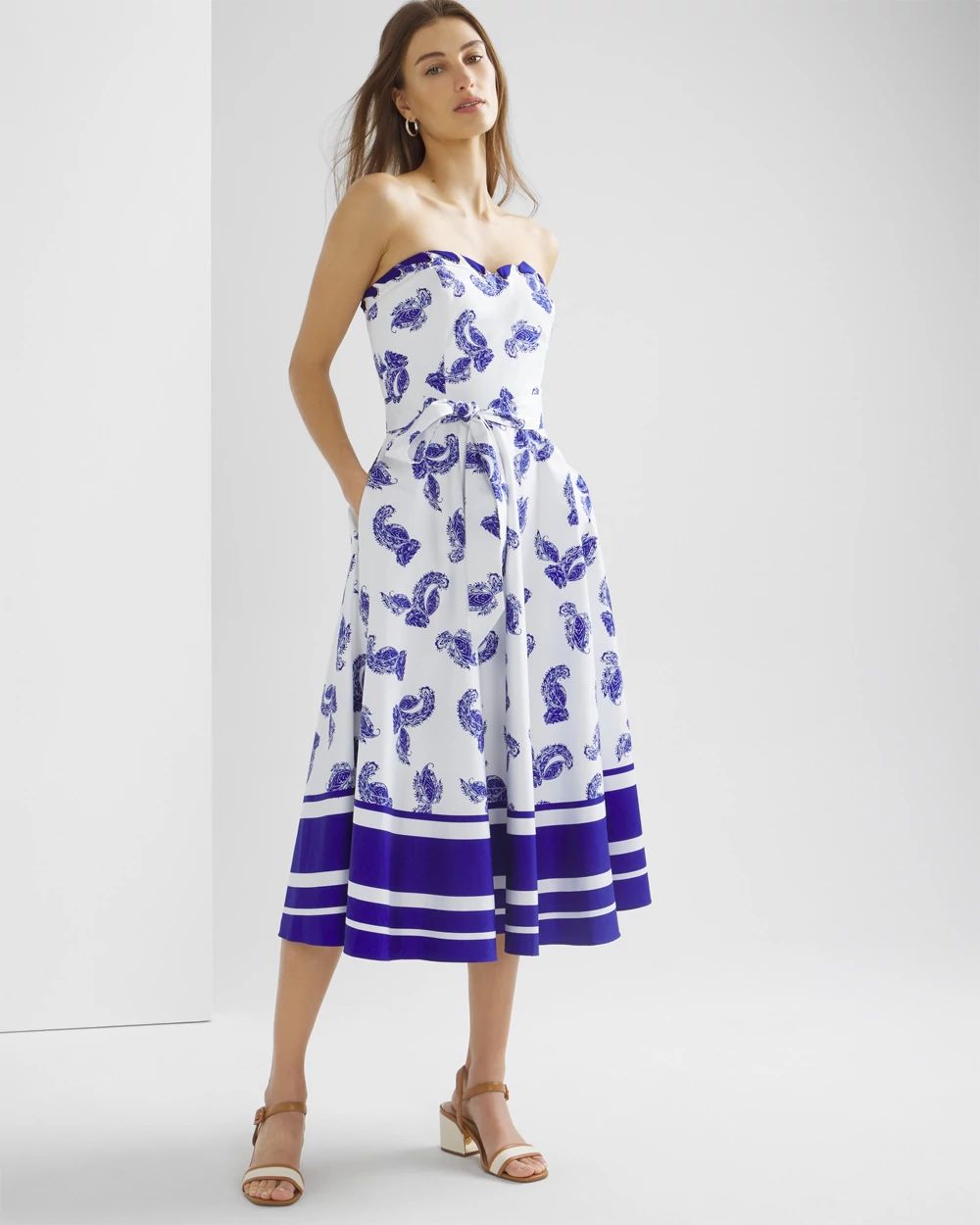 Strapless Sweetheart Fit-N-Flare Dress | White House Black Market