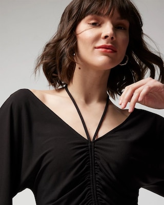 Matte Jersey Ruched Front Top | White House Black Market