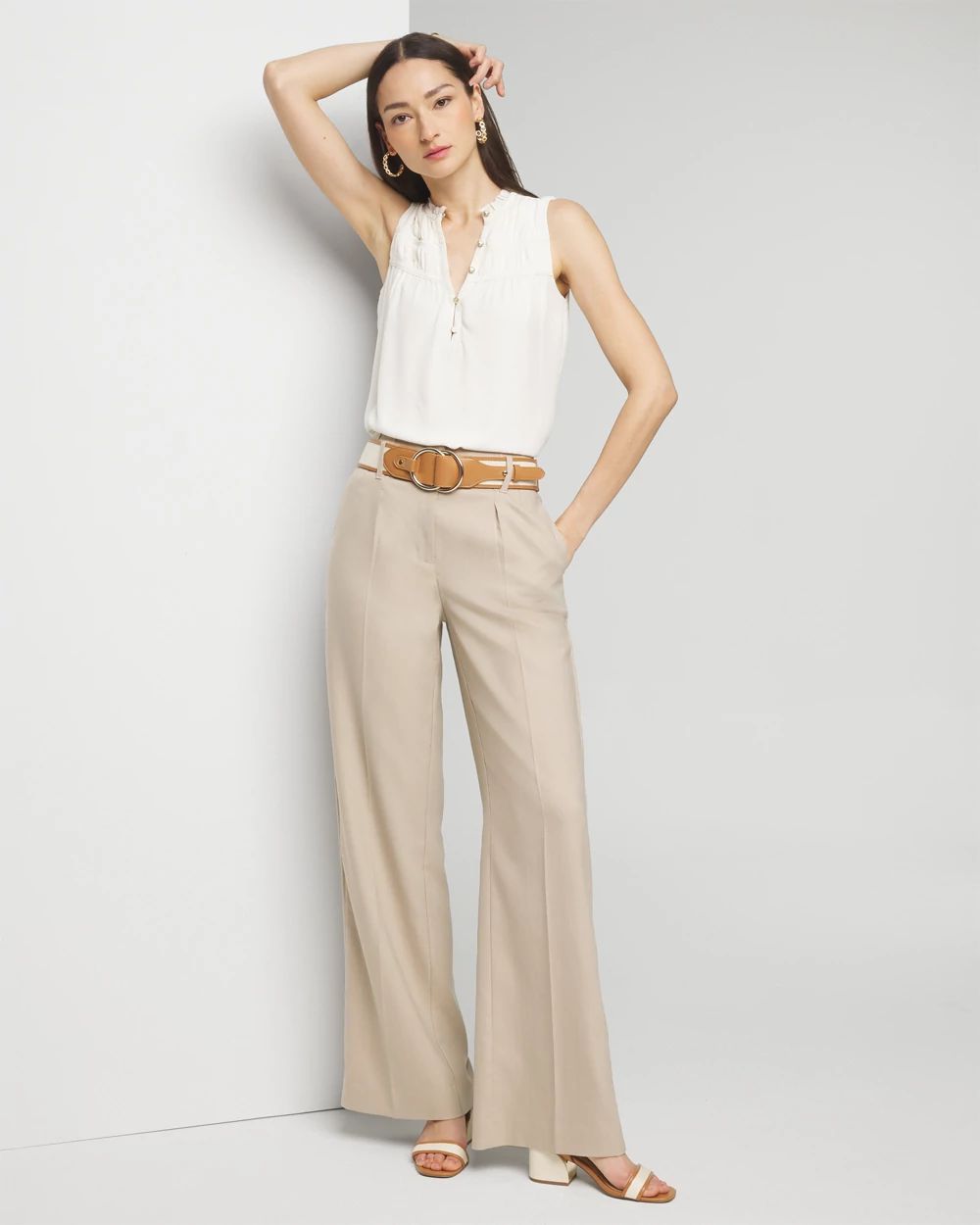 Braided Crepe Shell | White House Black Market