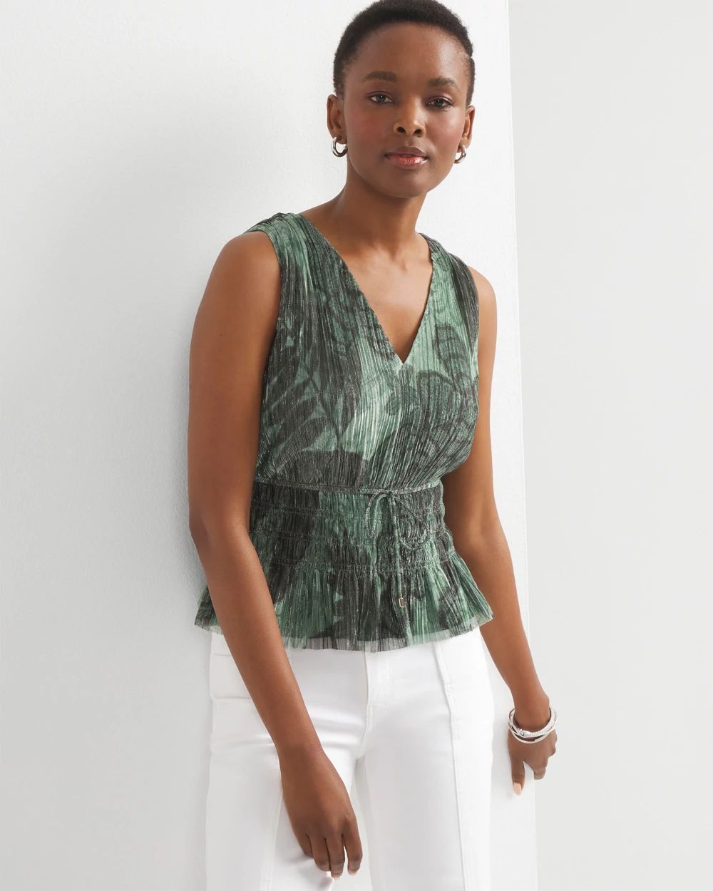 Mesh Metallic Top | White House Black Market