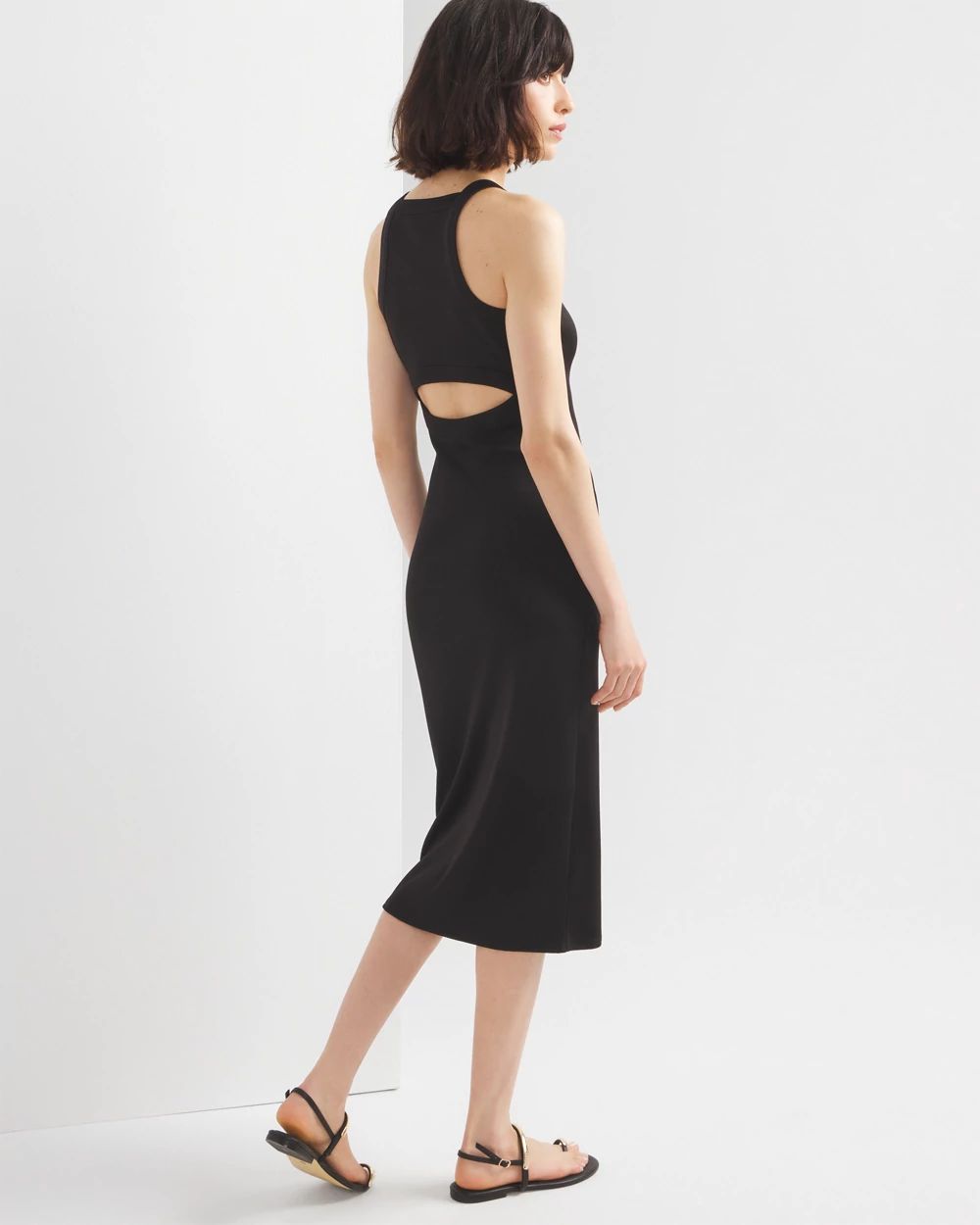 WHBM® FORME Rib Cutout Midi Dress | White House Black Market