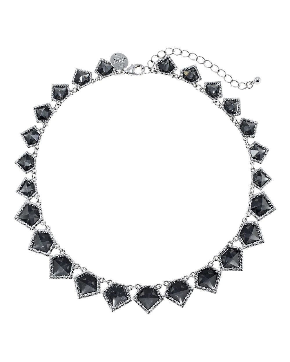 Gray Spikey Diamond Short Necklace | White House Black Market
