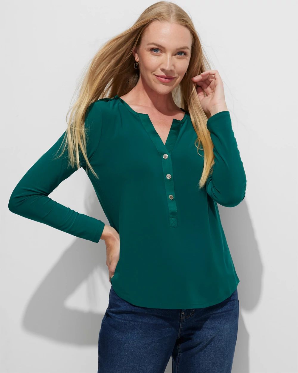 Outlet WHBM Long Sleeve Utility Tee | White House Black Market