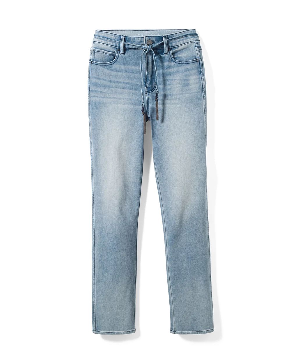 High-Rise Sculpt Tie-Waist Straight Jeans | White House Black Market