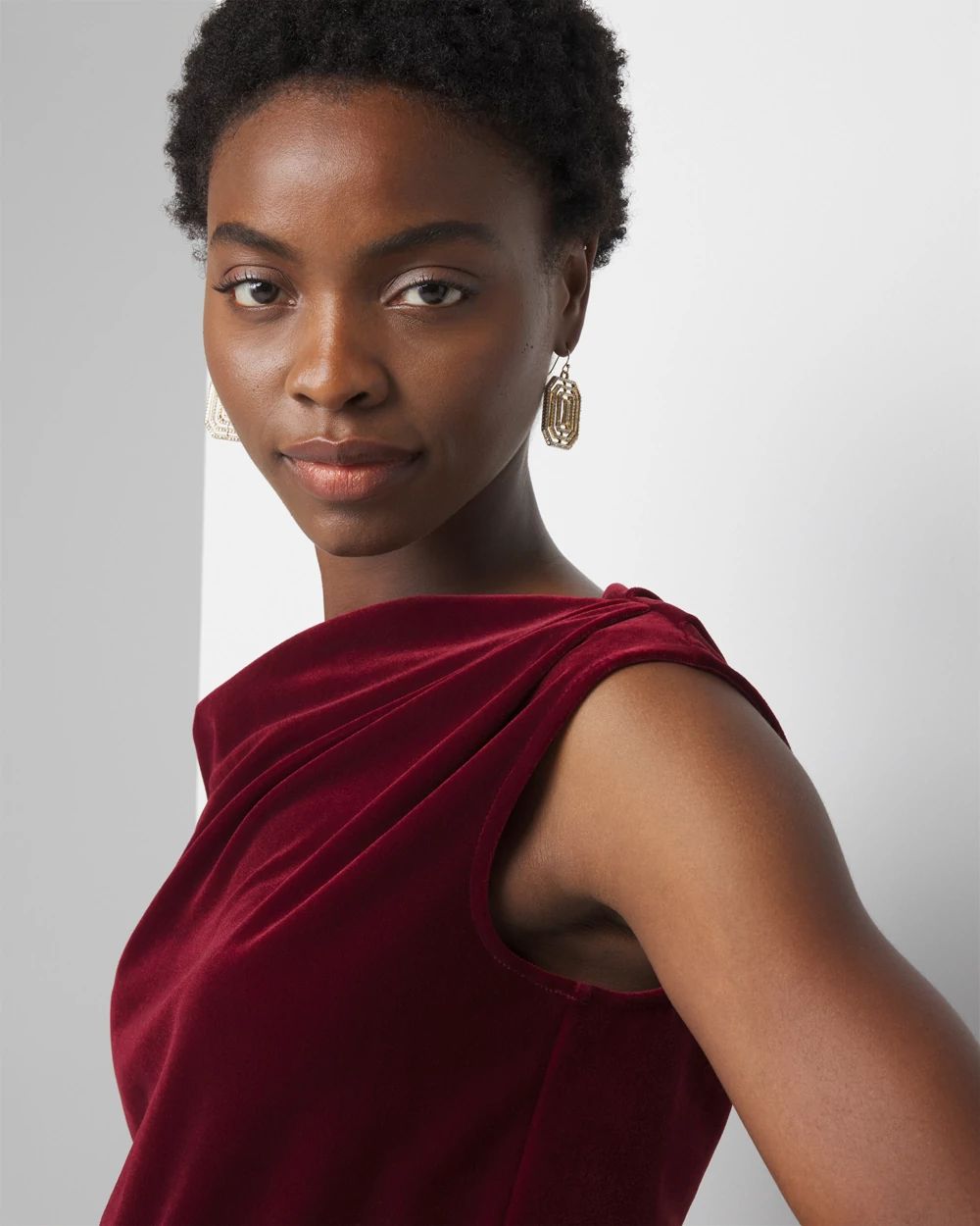 Off-the-Shoulder Velvet Top | White House Black Market