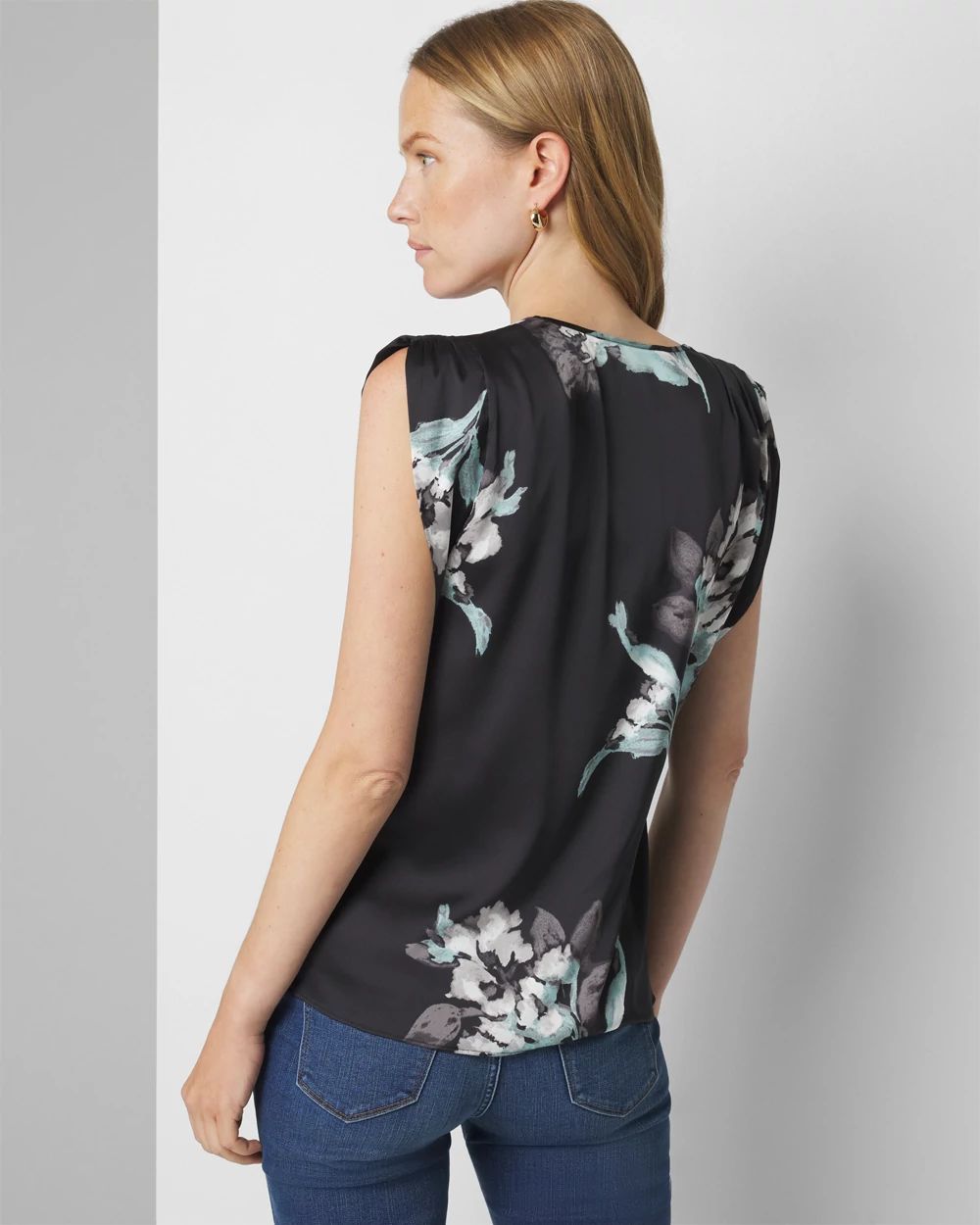 Petite Ruched Shoulder Shell Top | White House Black Market