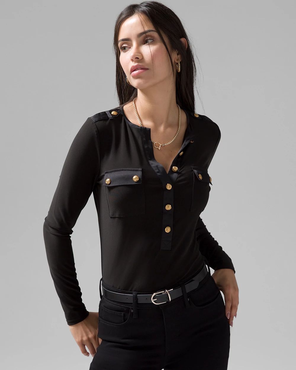 Matte Jersey Utility Tee | White House Black Market