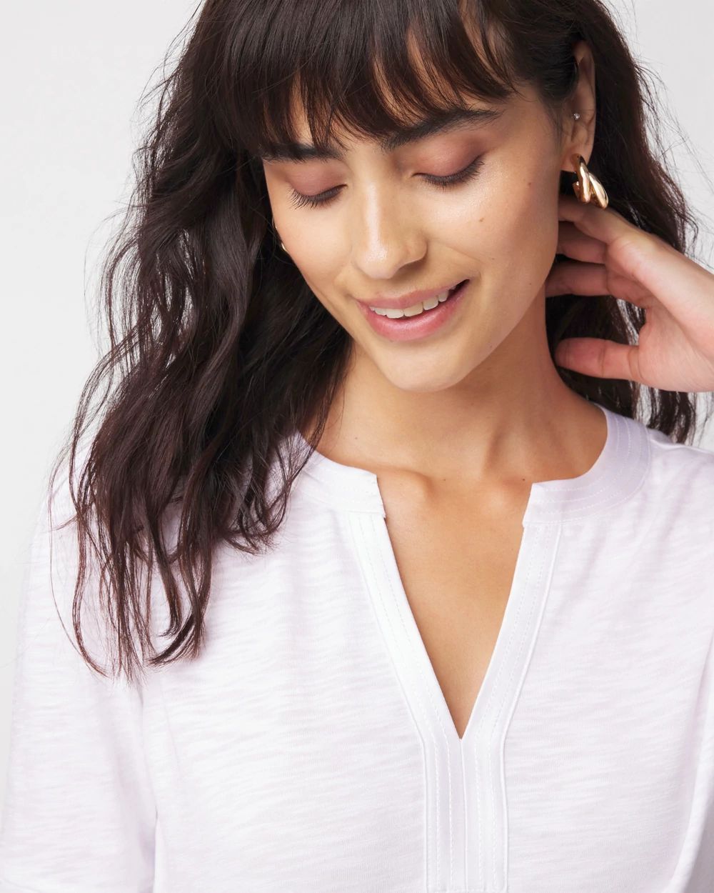 Pleated Sleeve Tee | White House Black Market
