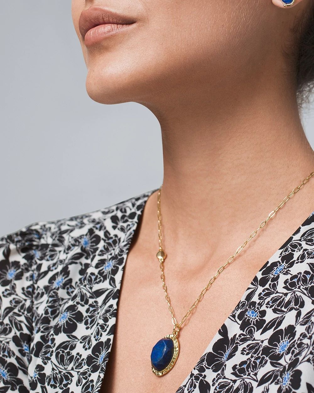 Recharge Lapis Short Necklace | White House Black Market